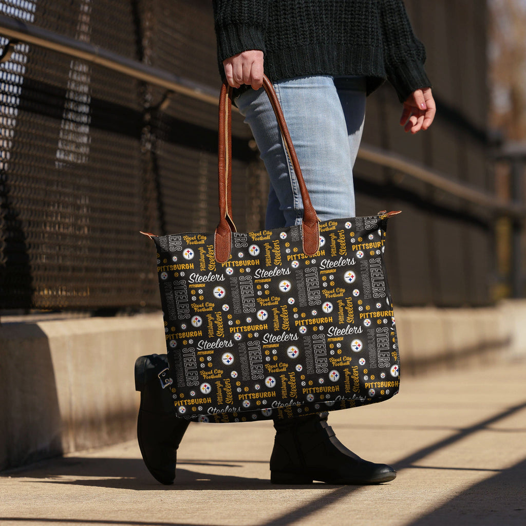 Pittsburgh Steelers Spirited Style Printed Collection Tote Bag FOCO