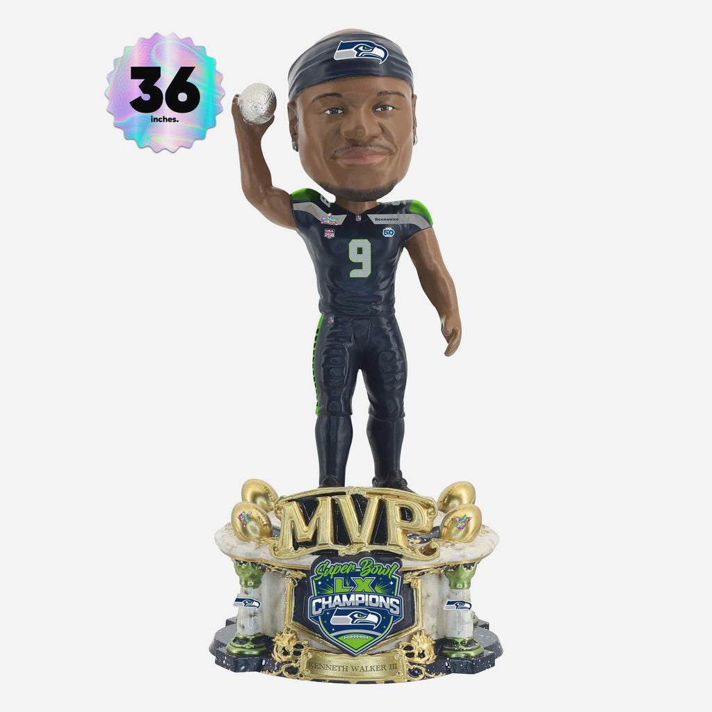 Kenneth Walker III Seattle Seahawks Super Bowl LX Champions MVP 3 Ft B FOCO