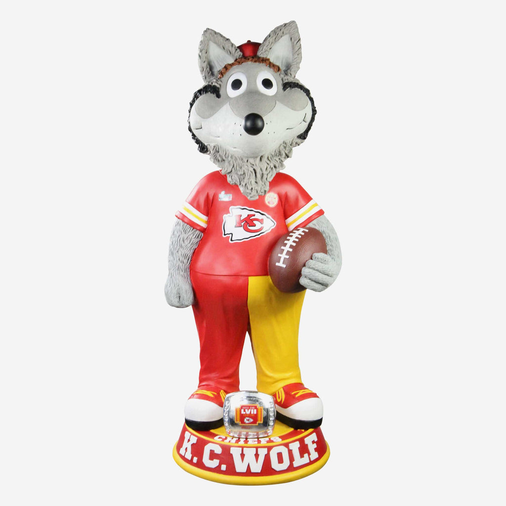 KC Wolf Kansas City Chiefs Super Bowl LVII Champions 3 Ft Mascot Bobbl FOCO