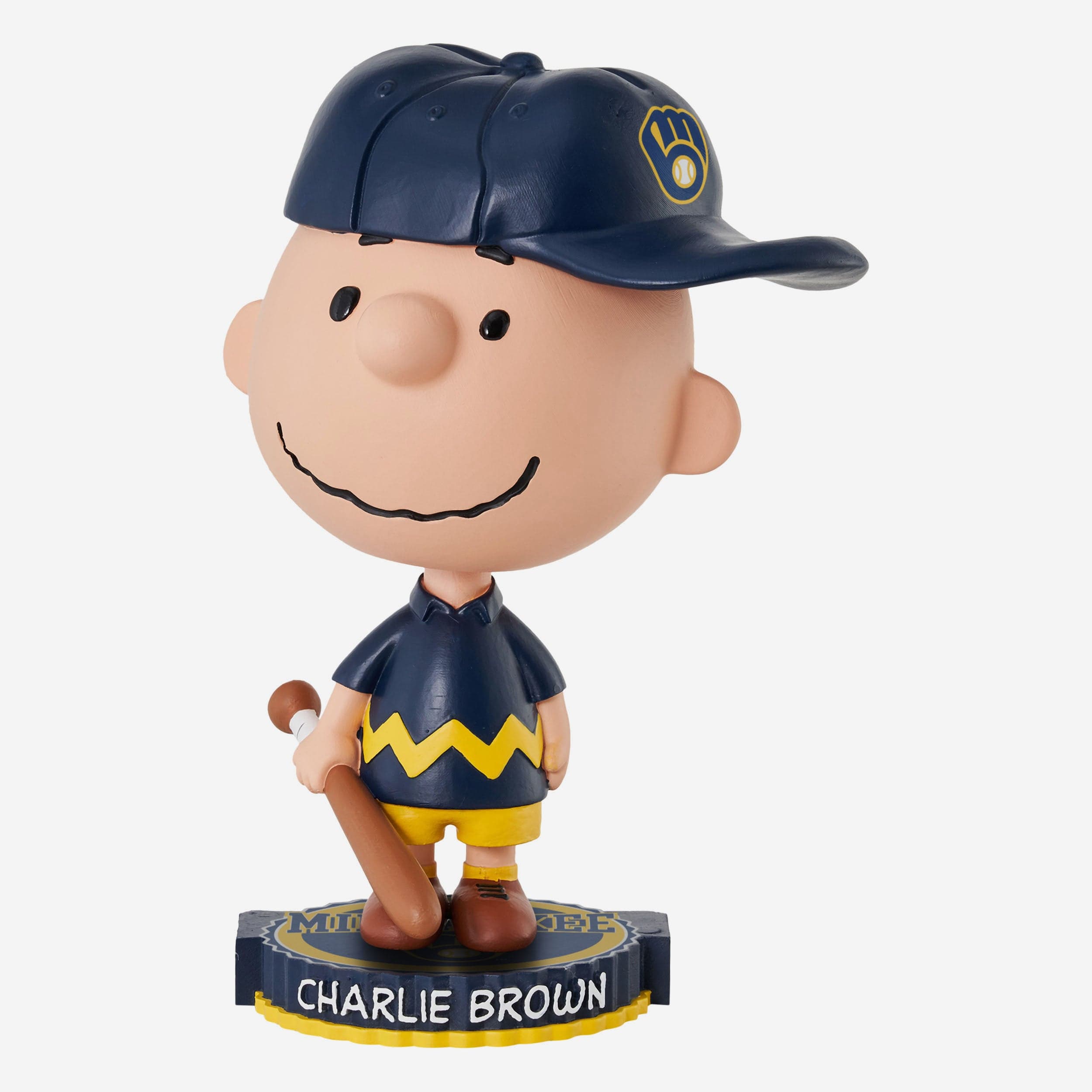 Milwaukee Brewers Charlie Brown Peanuts Bighead Bobblehead FOCO