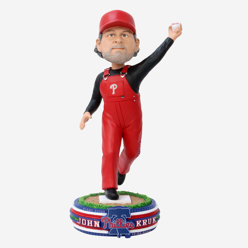 John Kruk Philadelphia Phillies Bib Overalls First Pitch Bobblehead FOCO