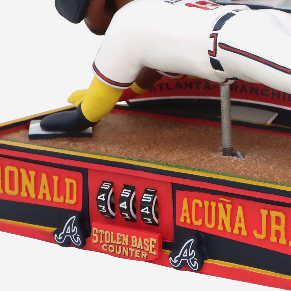 Ronald Acuna Jr Atlanta Braves Franchise Stolen Base Record Counter Bo FOCO