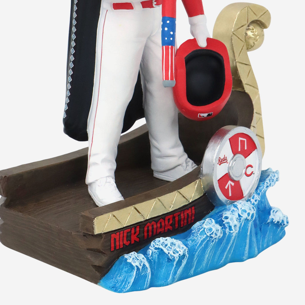 Nick Martini Cincinnati Reds Viking Hat Home Run Celebration Bobblehea FOCO