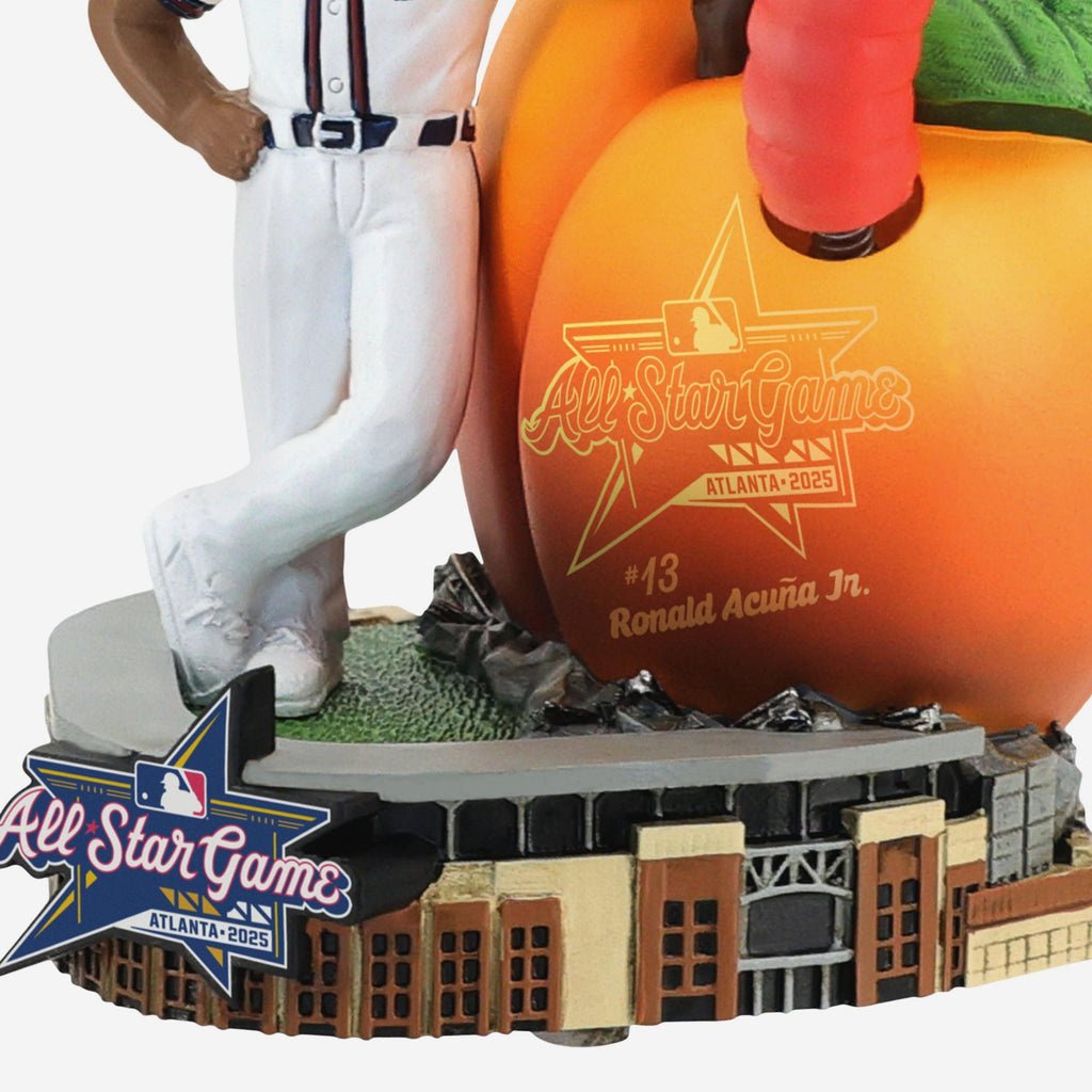 Ronald Acuna Jr Atlanta Braves 2025 MLB All-Star Peach Dual Bobblehead FOCO