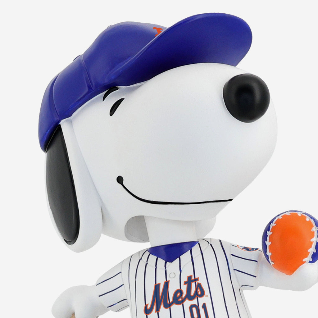 New York Mets Snoopy Peanuts Batter Up Bighead Bobblehead FOCO