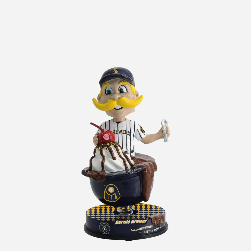 Bernie Brewer Milwaukee Brewers Ice Cream Helmet Mascot Bobblehead FOCO