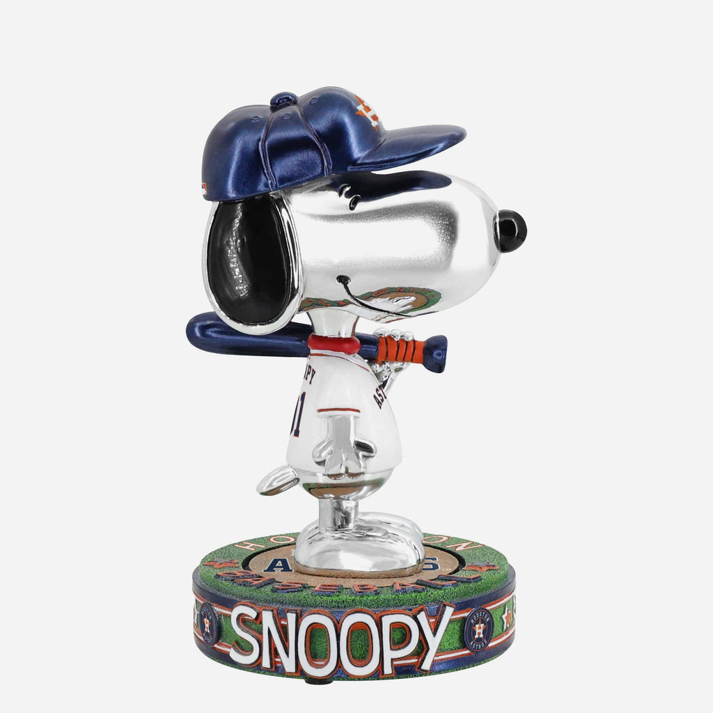 Houston Astros Snoopy Peanuts Electroplated Bighead Bobblehead FOCO
