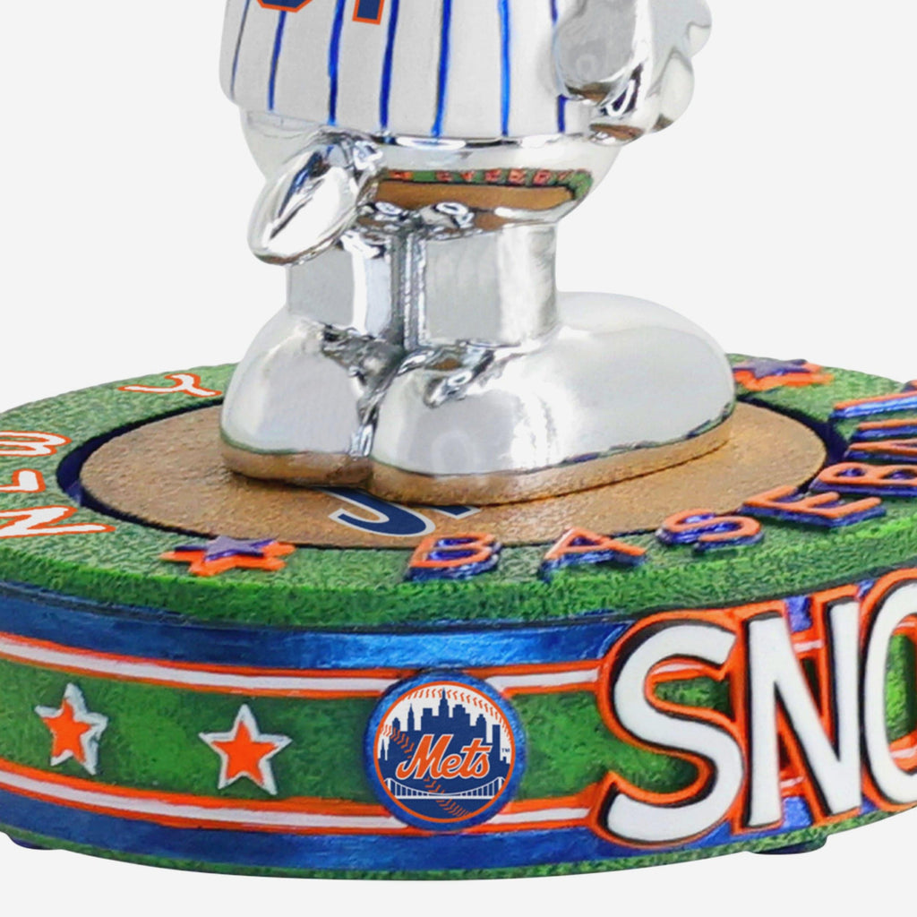 New York Mets Snoopy Peanuts Electroplated Bighead Bobblehead FOCO