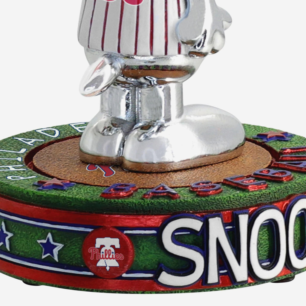 Philadelphia Phillies Snoopy Peanuts Electroplated Bighead Bobblehead FOCO