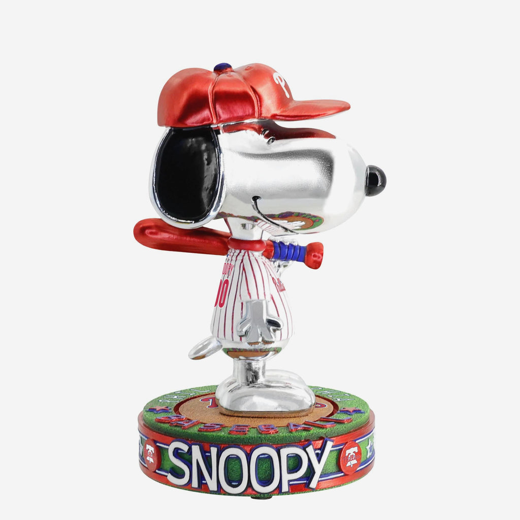 Philadelphia Phillies Snoopy Peanuts Electroplated Bighead Bobblehead FOCO