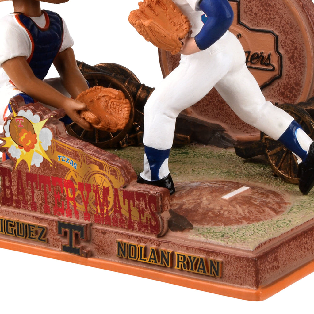 Nolan Ryan & Ivan Rodriguez Texas Rangers Battery Mates Dual Bobblehea FOCO