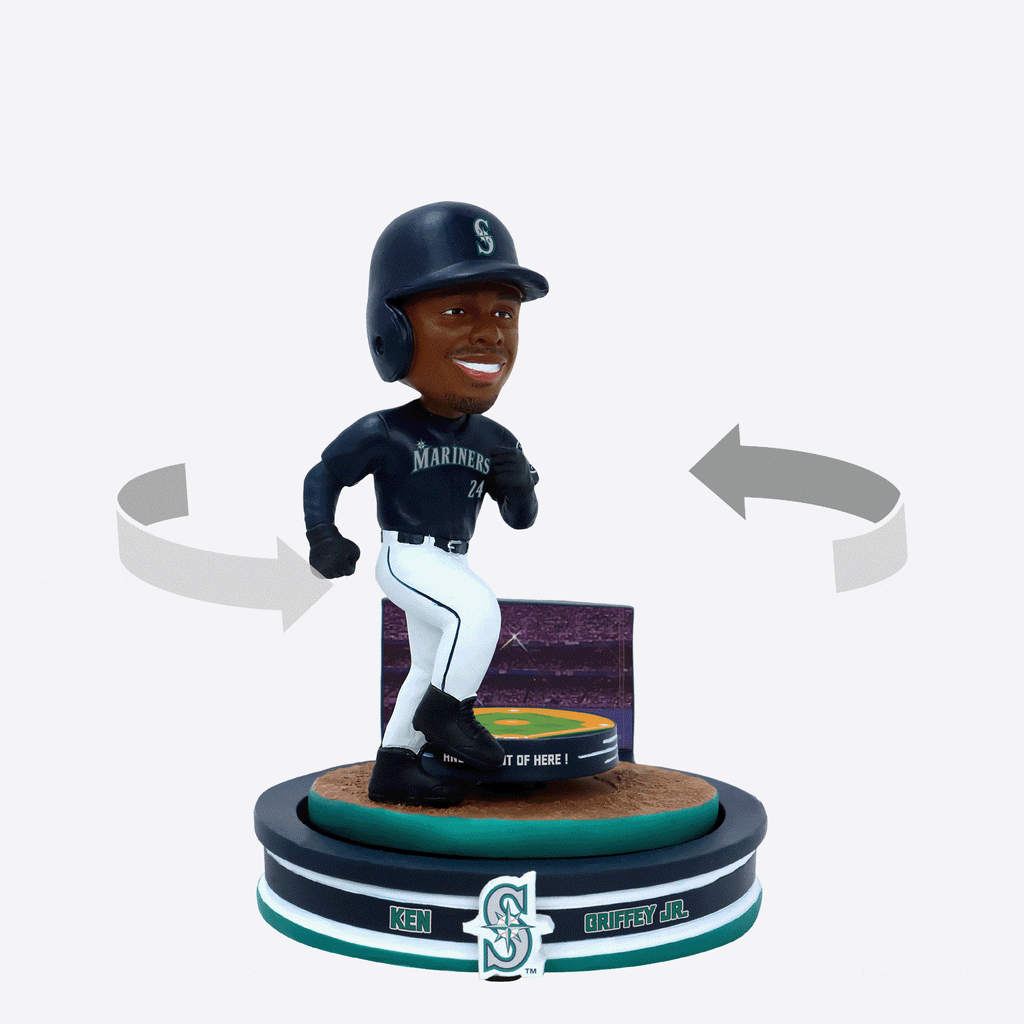 Ken Griffey Jr Seattle Mariners Home Run Spinner Mini Bobblehead Scene FOCO