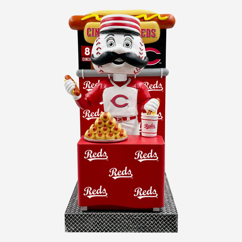 Mr Redlegs Cincinnati Reds Hot Dog Eating Contest Mascot Bobblehead FOCO