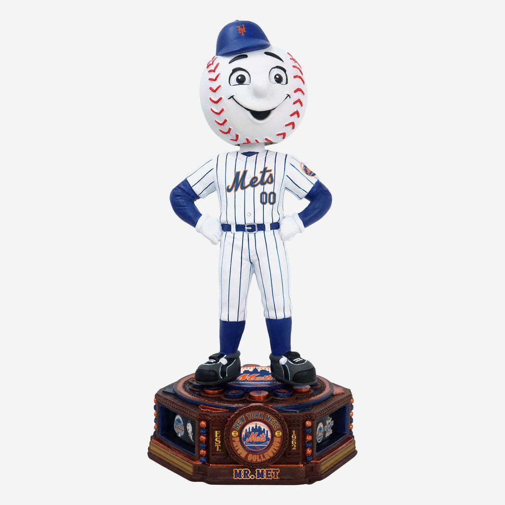 Mr Met New York Mets Patch Collection Mascot Bobblehead FOCO