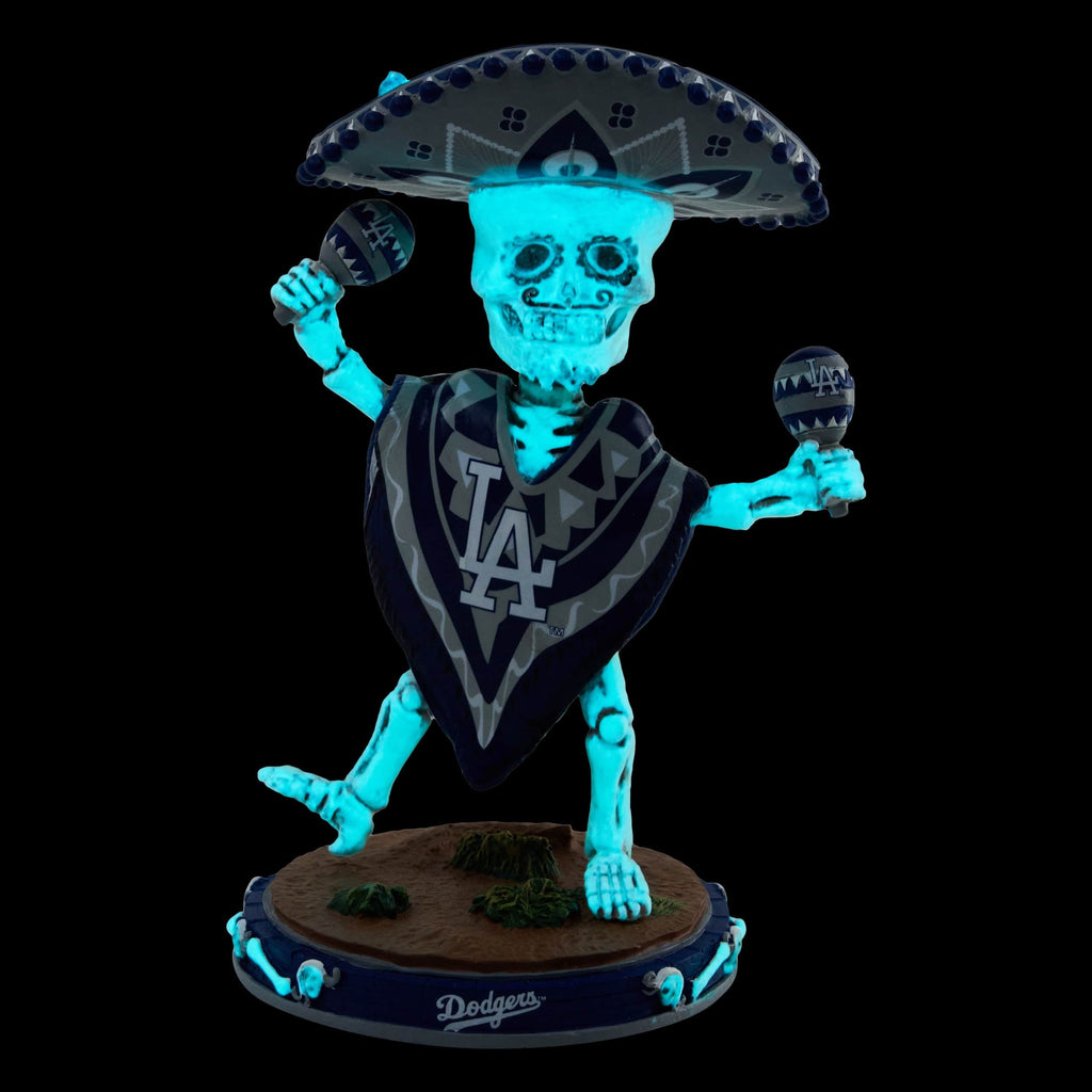 Los Angeles Dodgers Calavera Glow in the Dark Bobblehead FOCO