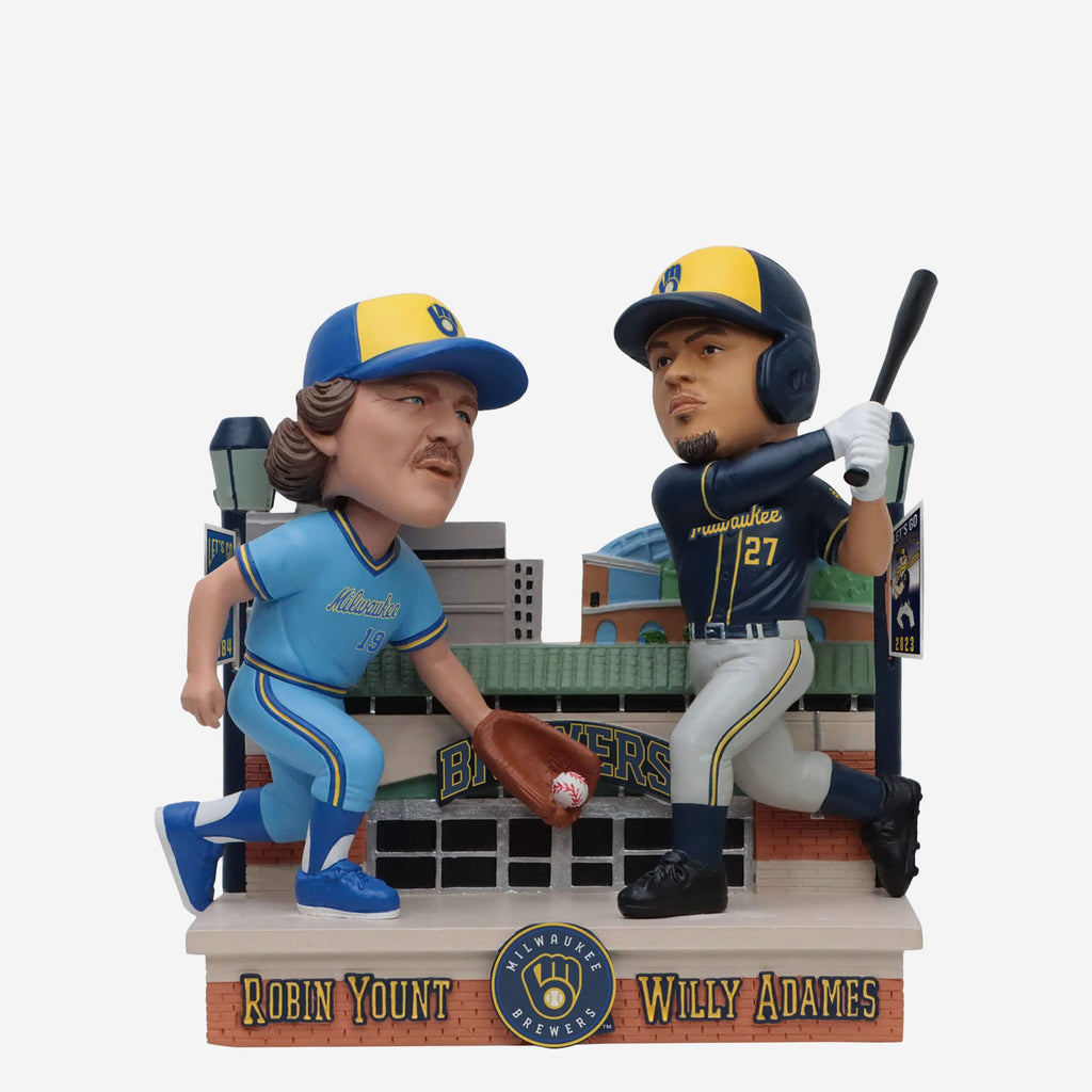 Robin Yount & Willy Adames Milwaukee Brewers Then and Now Bobblehead FOCO