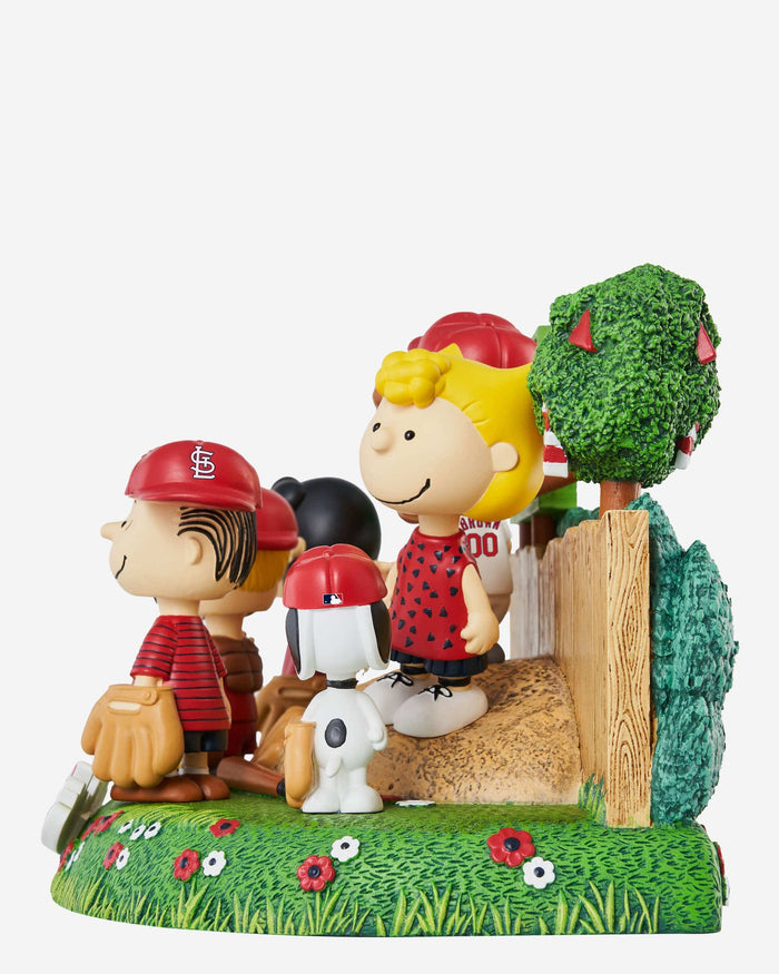 St Louis Cardinals Peanuts Gang Baseball Field Mini Bobblehead Scene FOCO