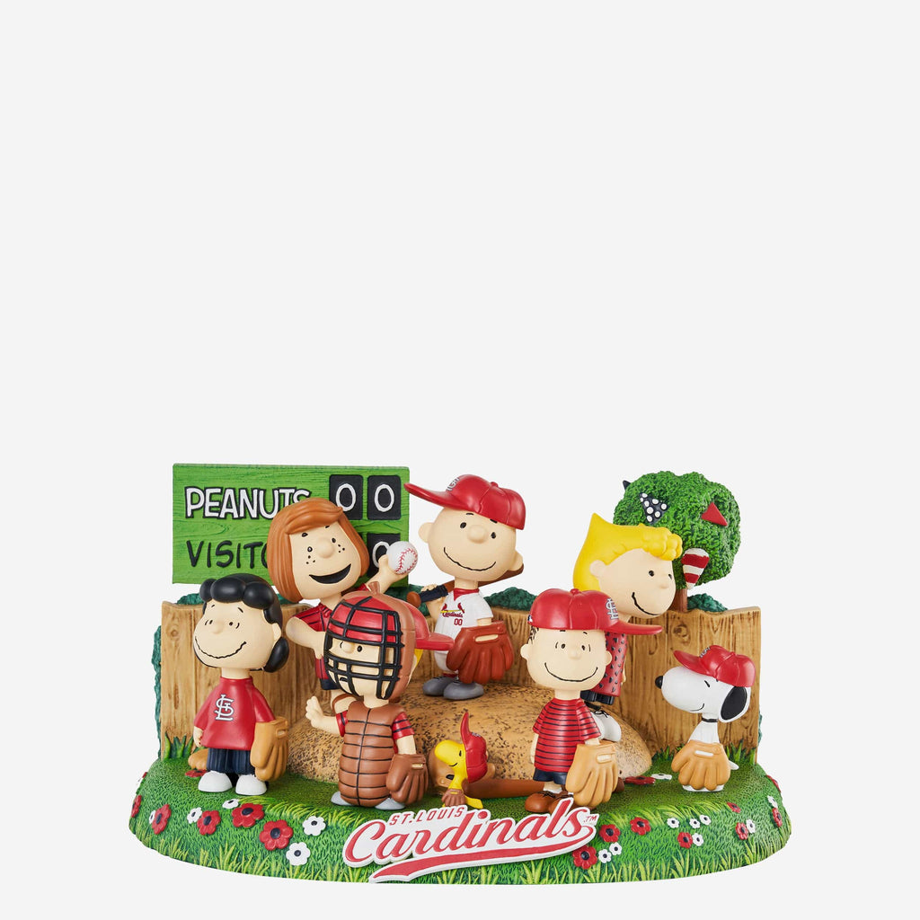 St Louis Cardinals Peanuts Gang Baseball Field Mini Bobblehead Scene FOCO