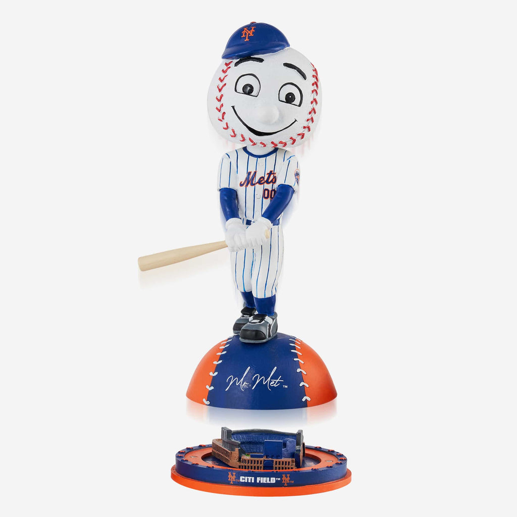 Mr Met New York Mets Magnetic Stadium Base Mascot Bobblehead FOCO