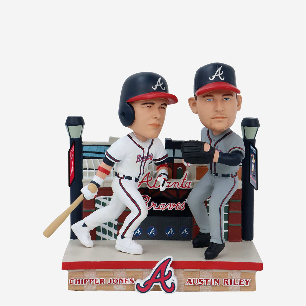 Chipper Jones & Austin Riley Atlanta Braves Then and Now Bobblehead FOCO