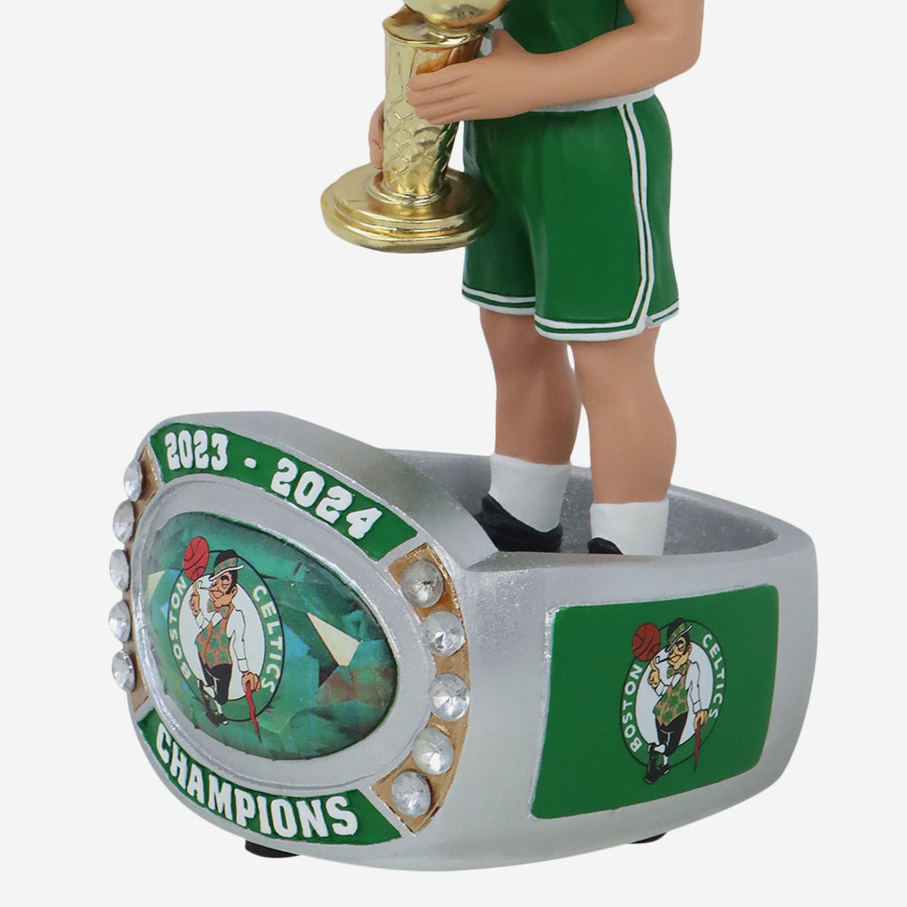 Kristaps Porzingis Boston Celtics 2024 NBA Champions Ring Base Bighead FOCO