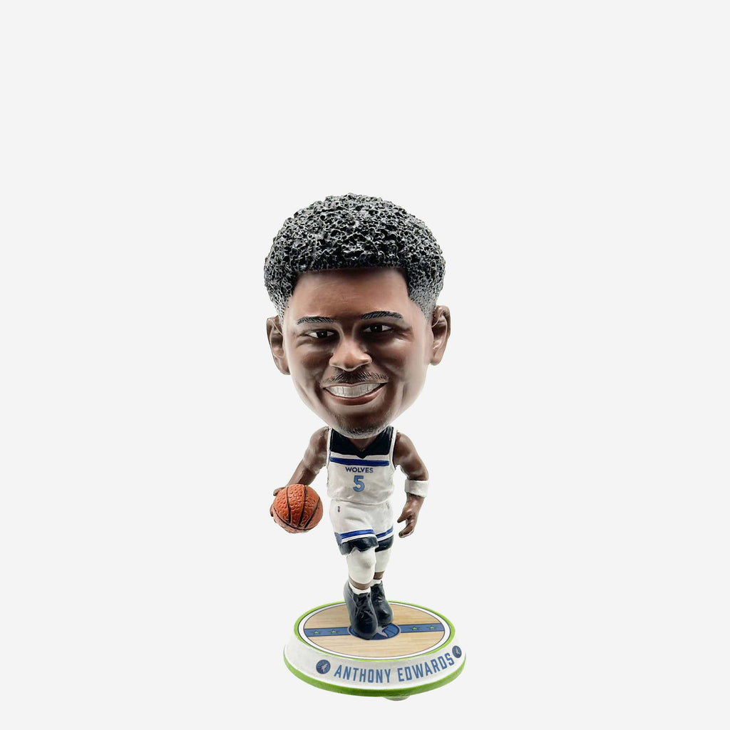 Anthony Edwards Minnesota Timberwolves Court Stripe Mini Bighead Bobbl FOCO