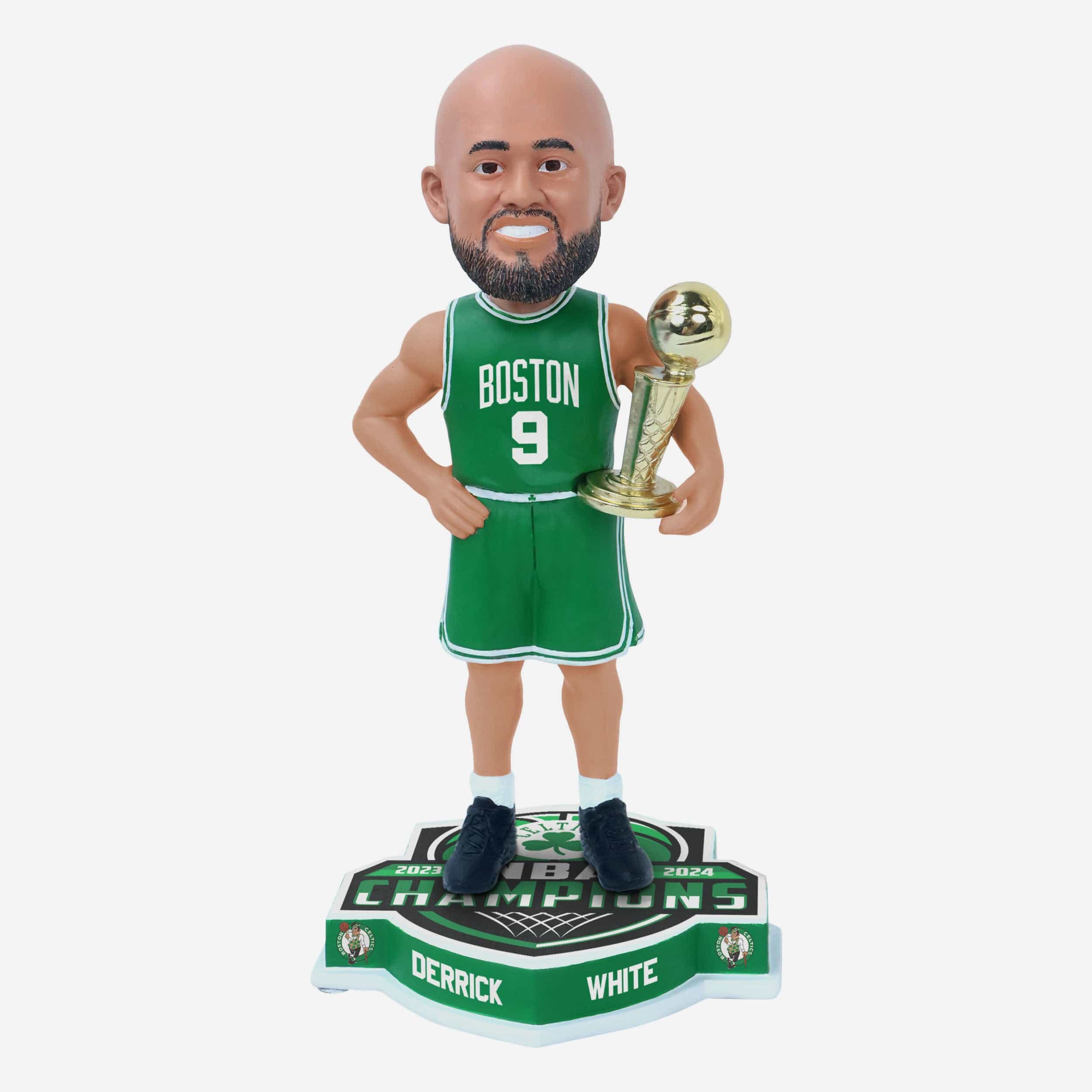 Derrick White Boston Celtics 2024 NBA Champions Green Bobblehead FOCO