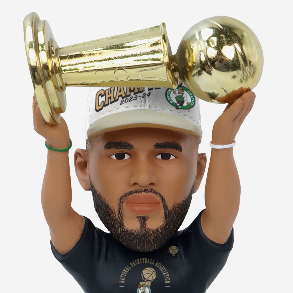 Jayson Tatum Boston Celtics 2024 NBA Champions Trophy Hoist Bobblehead FOCO