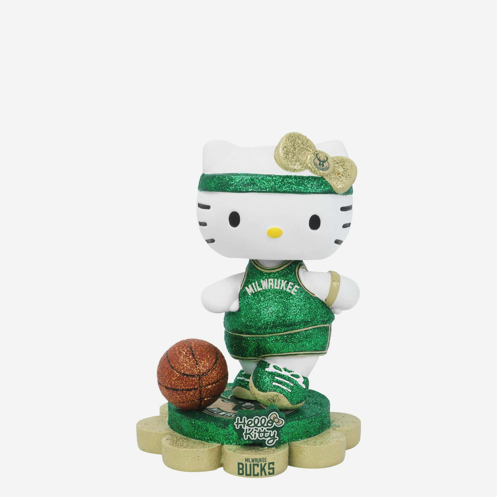 Milwaukee Bucks Hello Kitty® Glitter Mini Bobblehead FOCO