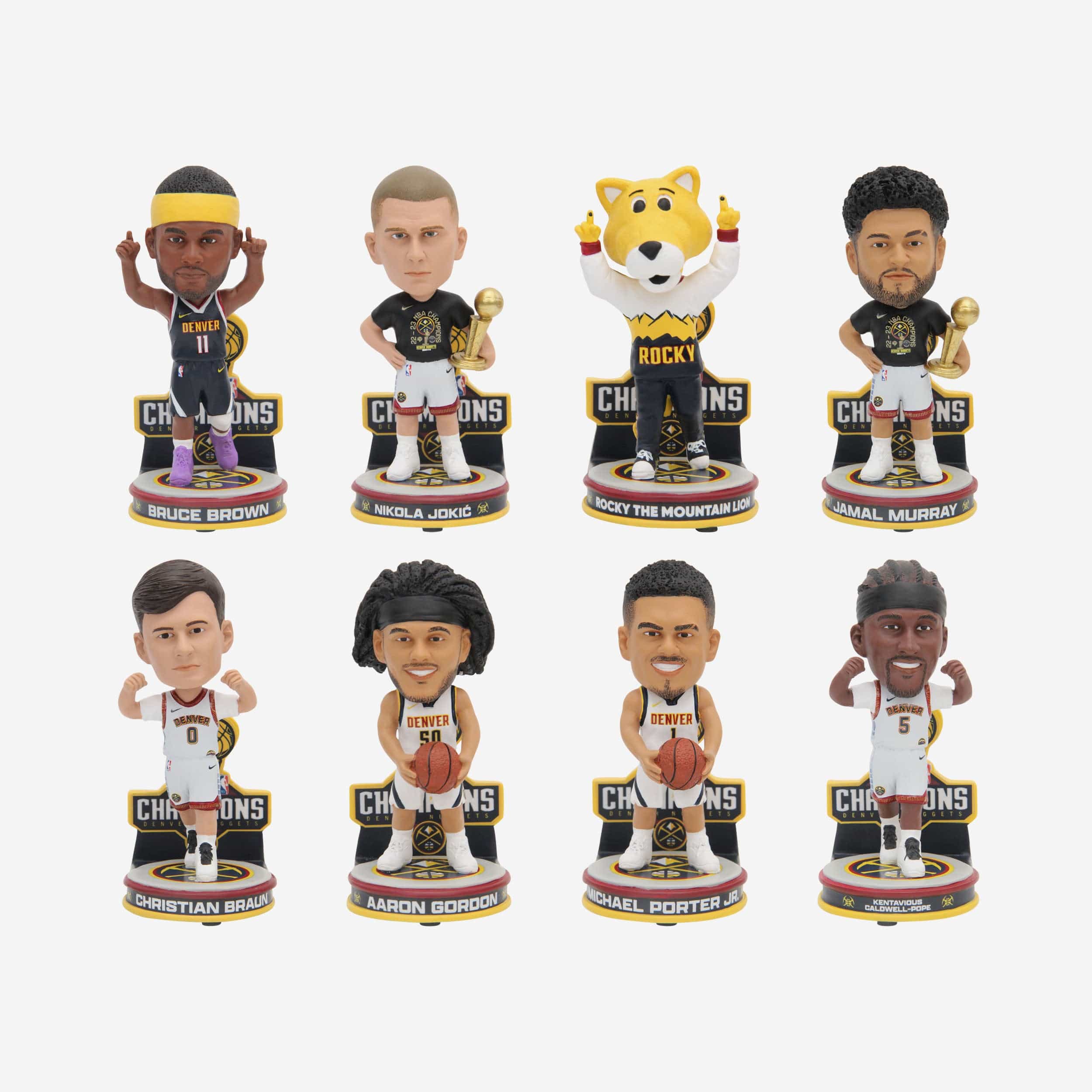 Denver Nuggets 2023 NBA Champions Mini Bobblehead Boxed Set FOCO