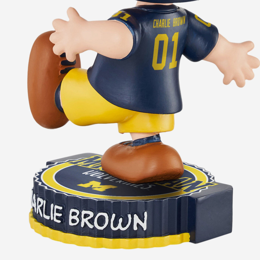 Michigan Wolverines Charlie Brown Peanuts Bighead Bobblehead FOCO