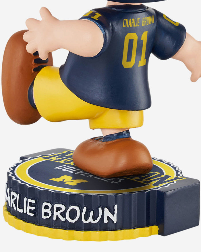 Michigan Wolverines Charlie Brown Peanuts Bighead Bobblehead FOCO