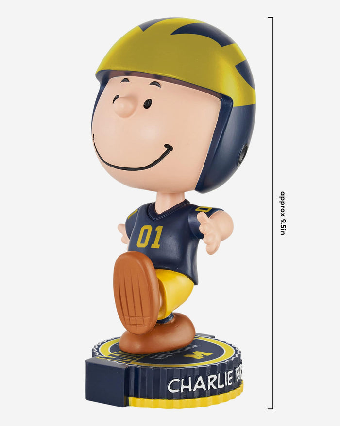 Michigan Wolverines Charlie Brown Peanuts Bighead Bobblehead FOCO