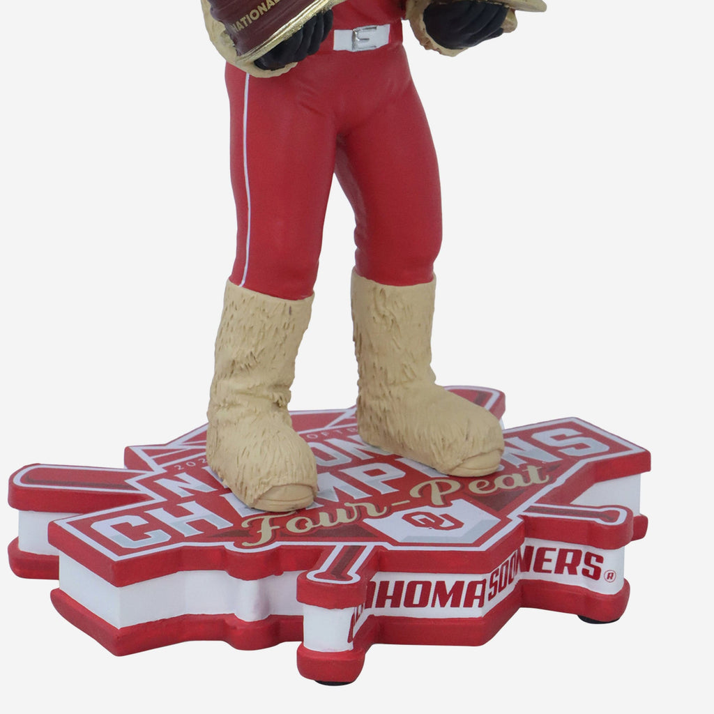 Boomer Oklahoma Sooners Four in a Row National Champions Mascot Bobble FOCO