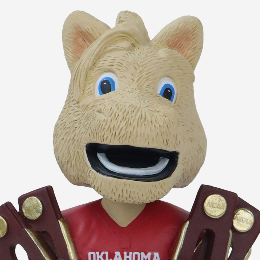 Boomer Oklahoma Sooners Four in a Row National Champions Mascot Bobble FOCO