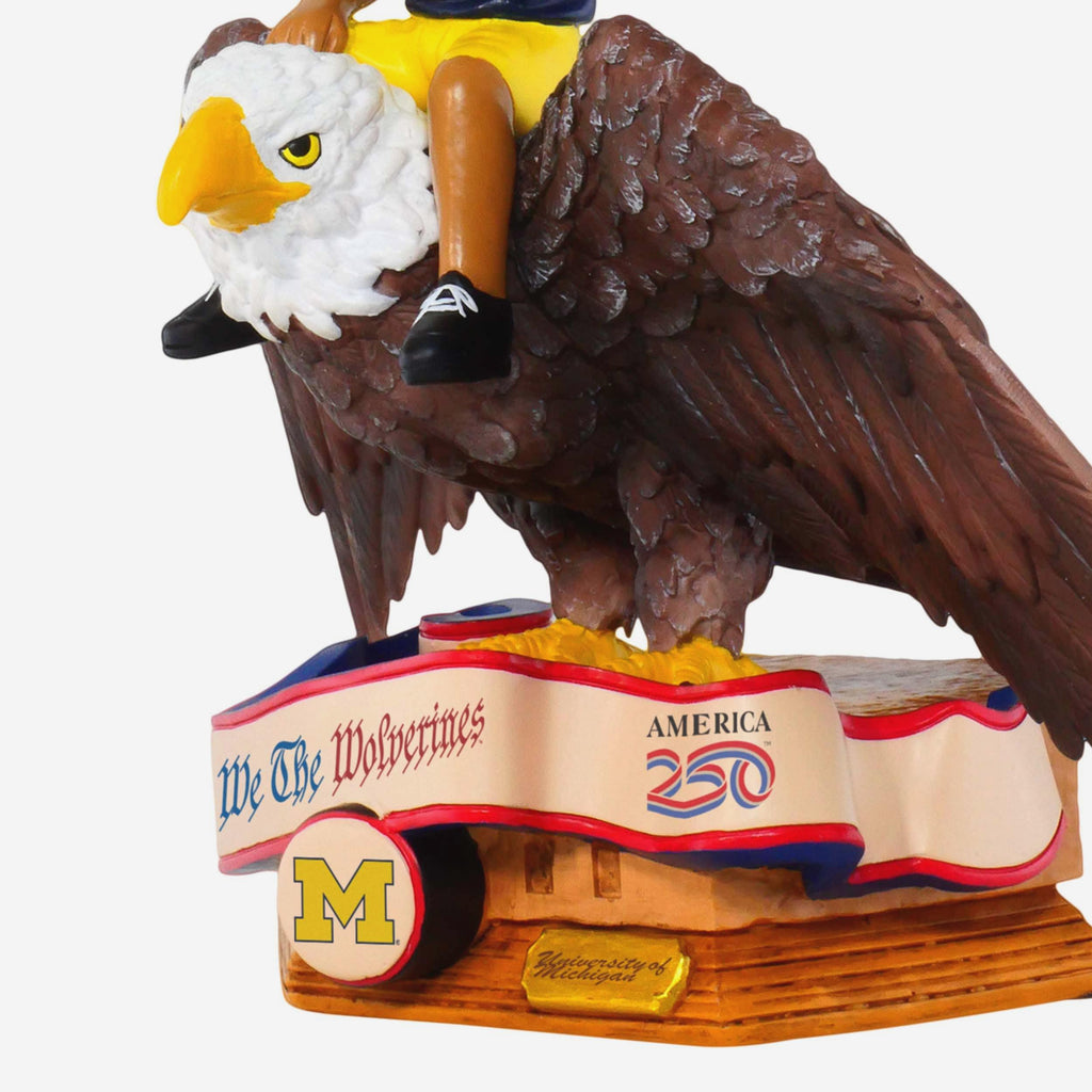 Michigan Wolverines America's 250th Anniversary Bald Eagle Bobblehead FOCO