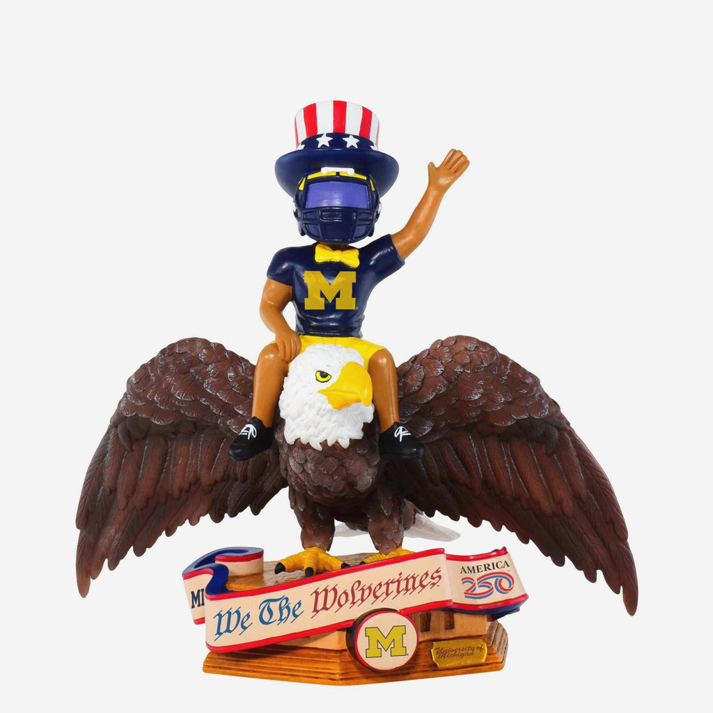 Michigan Wolverines America's 250th Anniversary Bald Eagle Bobblehead FOCO