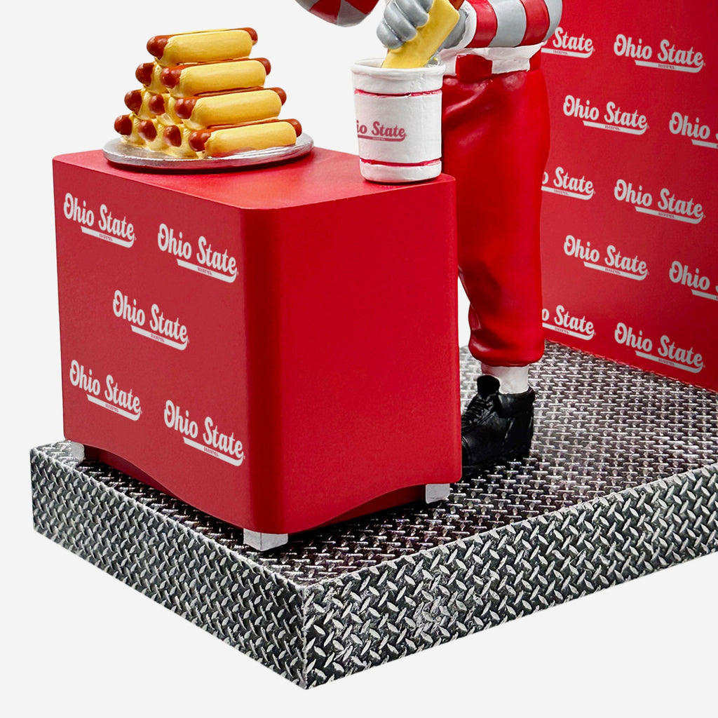 Brutus Buckeye Ohio State Buckeyes Hot Dog Eating Contest Mascot Bobbl FOCO
