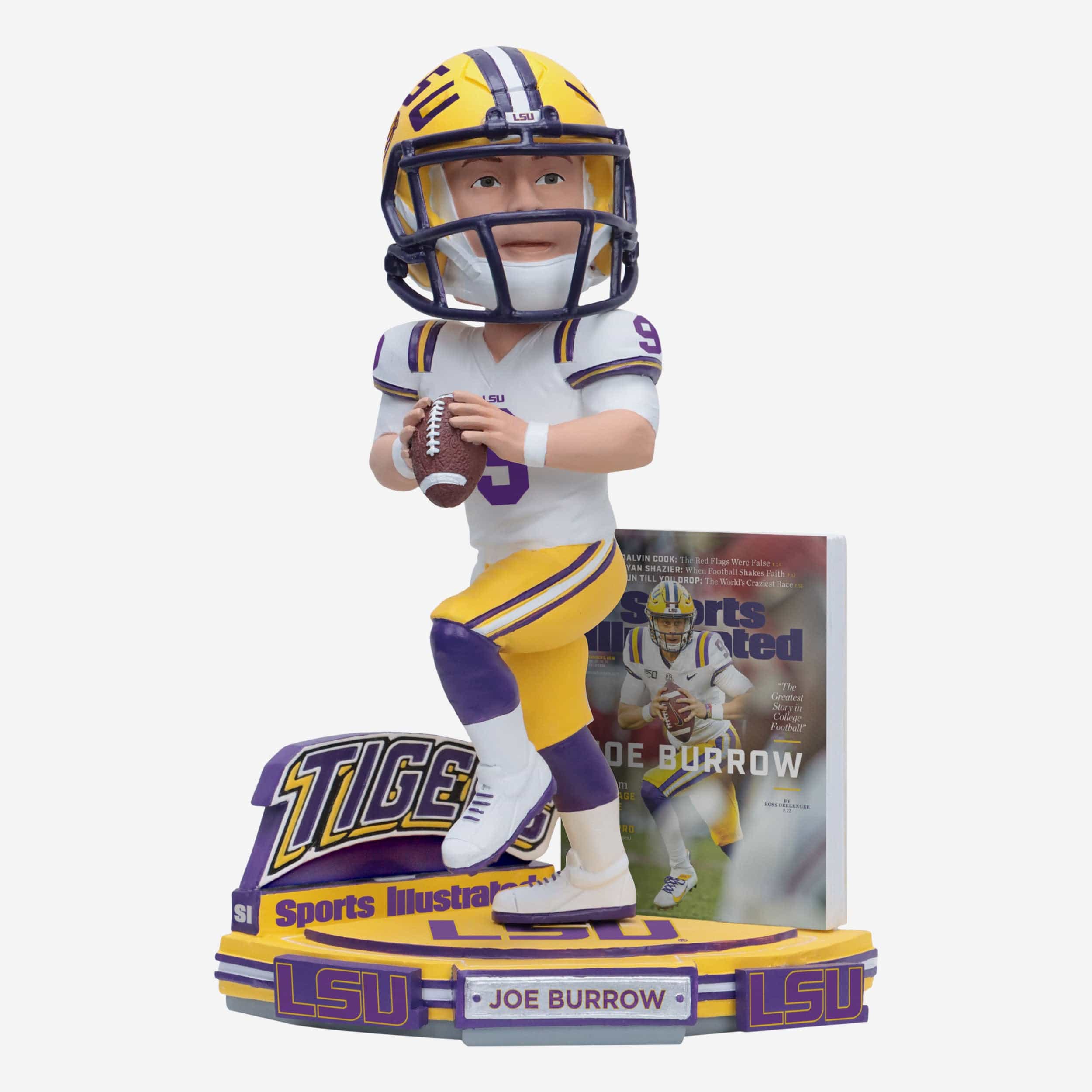 Joe Burrow LSU Tigers Sports Illustrated Cover Bobblehead FOCO