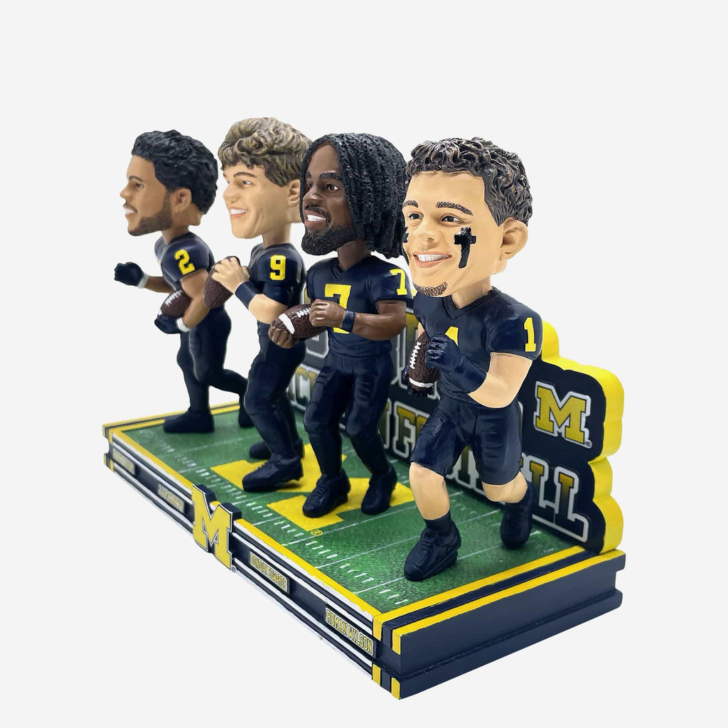 Michigan Wolverines Go Blue Mini Bobblehead Scene FOCO
