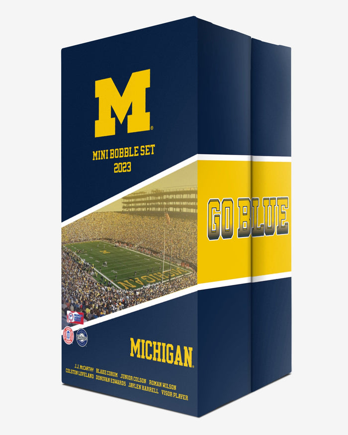 Michigan Wolverines Hail Yes Mini Bobblehead Boxed Set FOCO