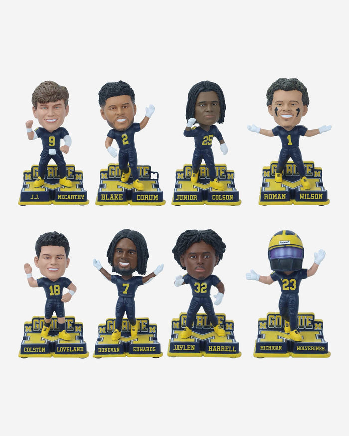 Michigan Wolverines Hail Yes Mini Bobblehead Boxed Set FOCO