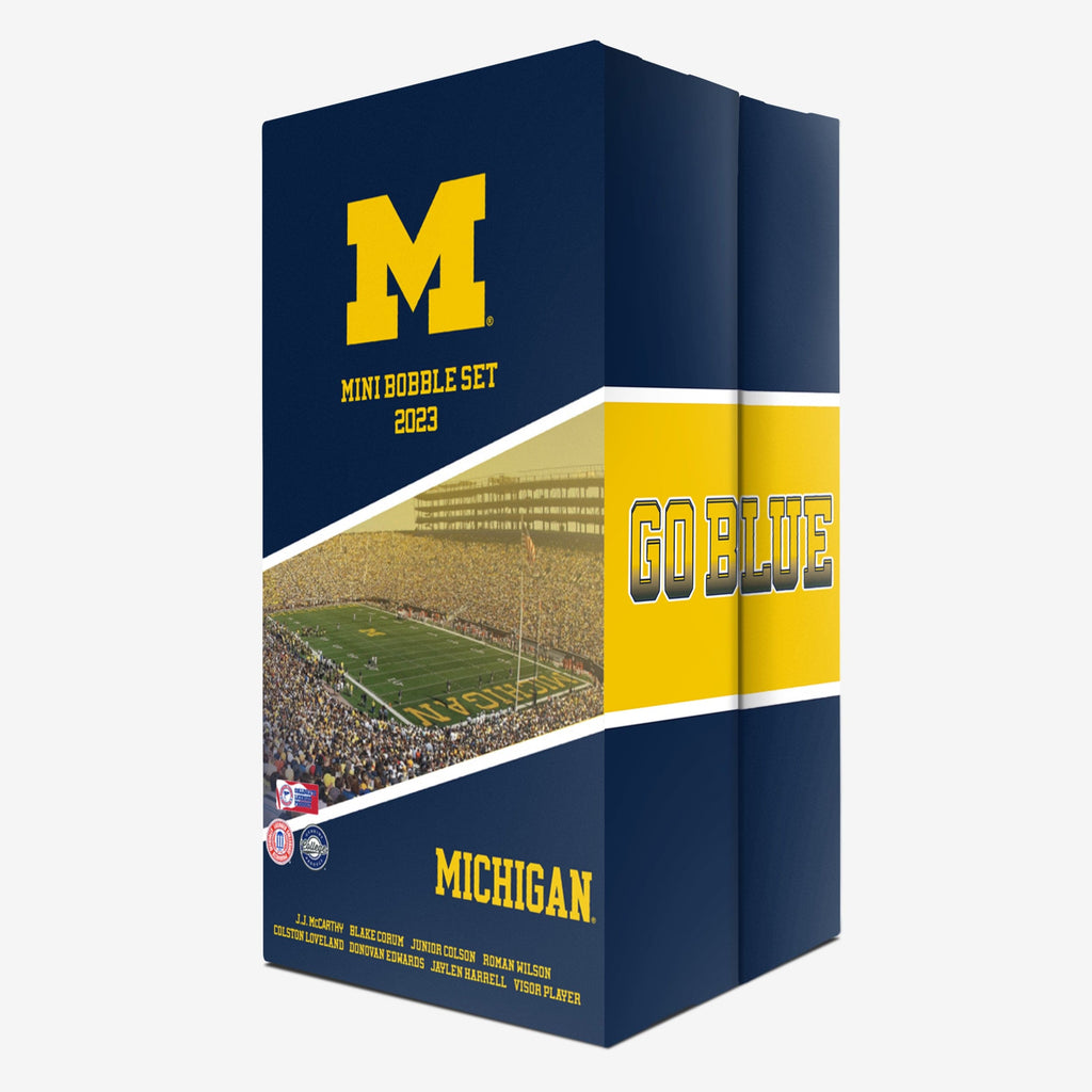 Michigan Wolverines Hail Yes Mini Bobblehead Boxed Set FOCO