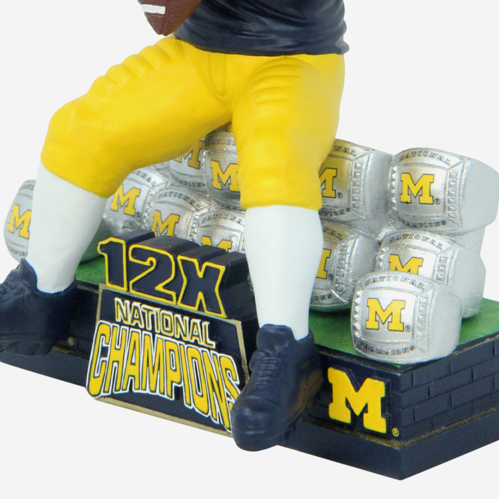 Michigan Wolverines 12X Football National Champions Bobblehead FOCO