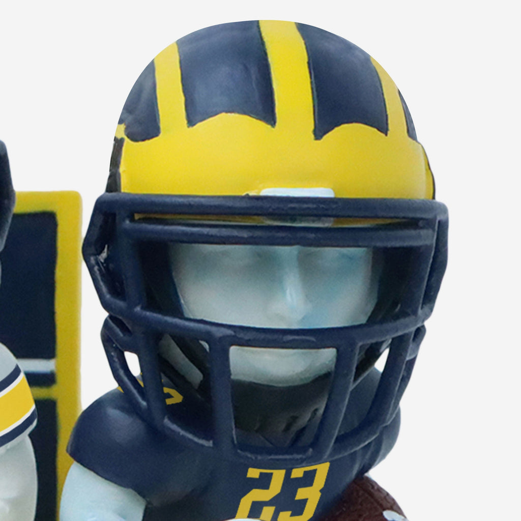 Michigan Wolverines Football Uniform Timeline Mini Bobblehead Scene FOCO