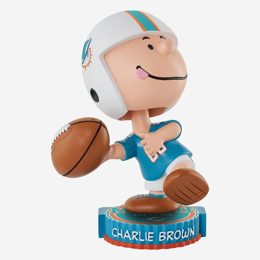 Miami Dolphins Charlie Brown Peanuts Bighead Bobblehead FOCO