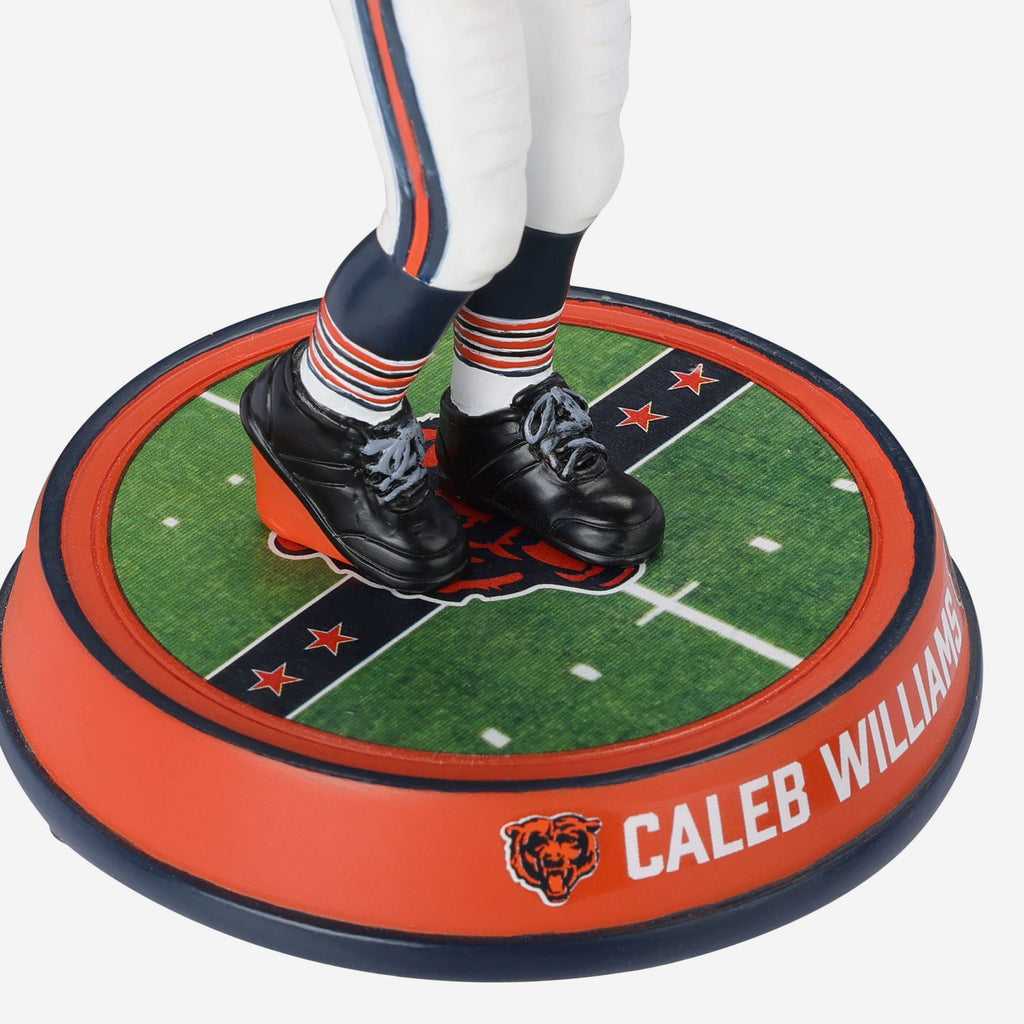 Caleb Williams Chicago Bears Orange Jersey Field Stripe Bighead Bobble FOCO