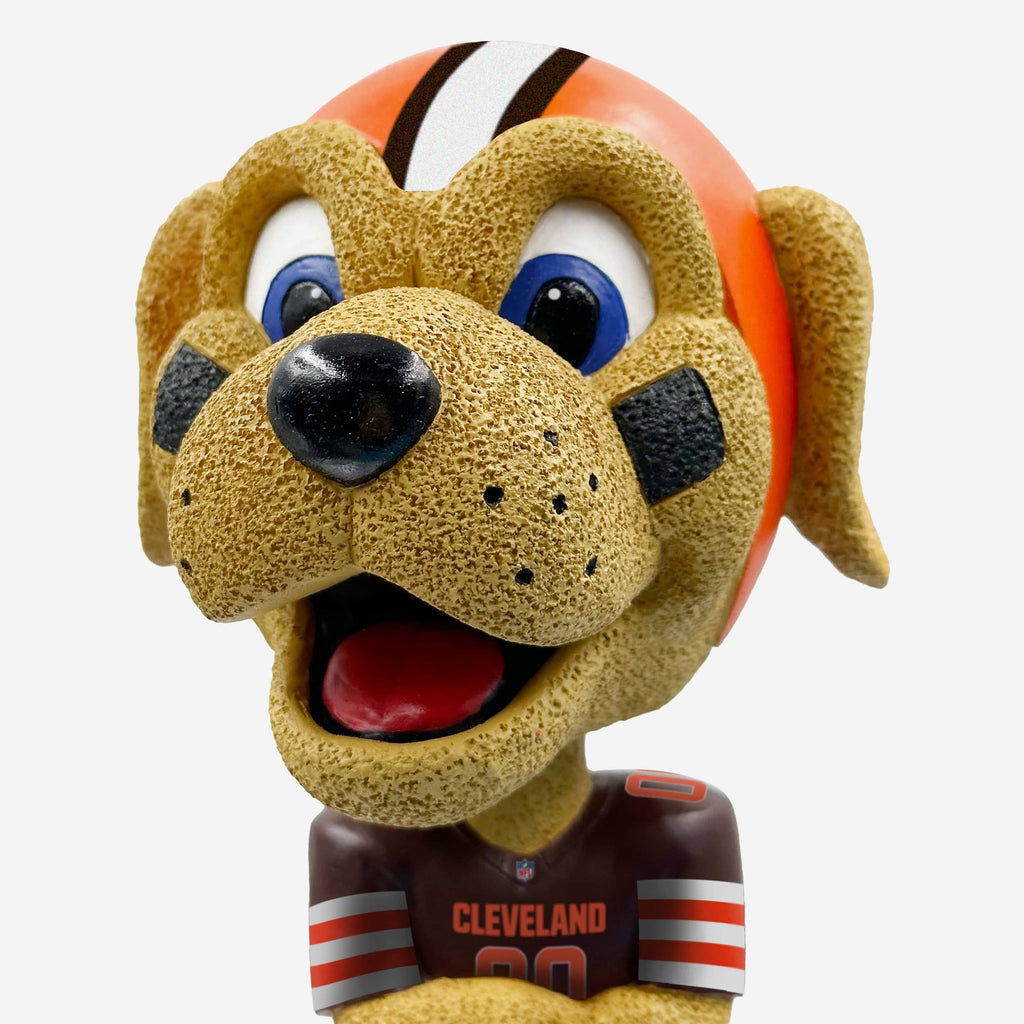 Chomps Cleveland Browns Field Stripe Mascot Bighead Bobblehead FOCO