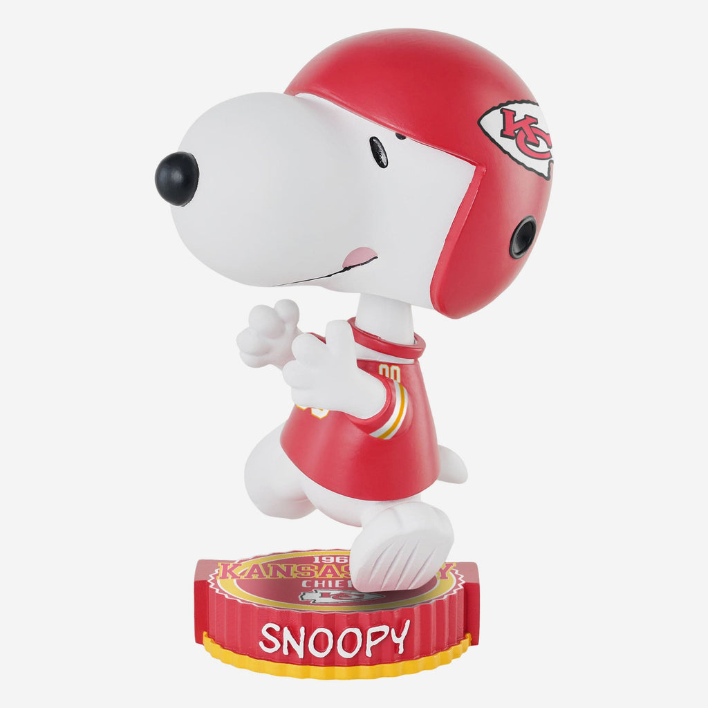 Kansas City Chiefs Snoopy Peanuts Bighead Bobblehead FOCO