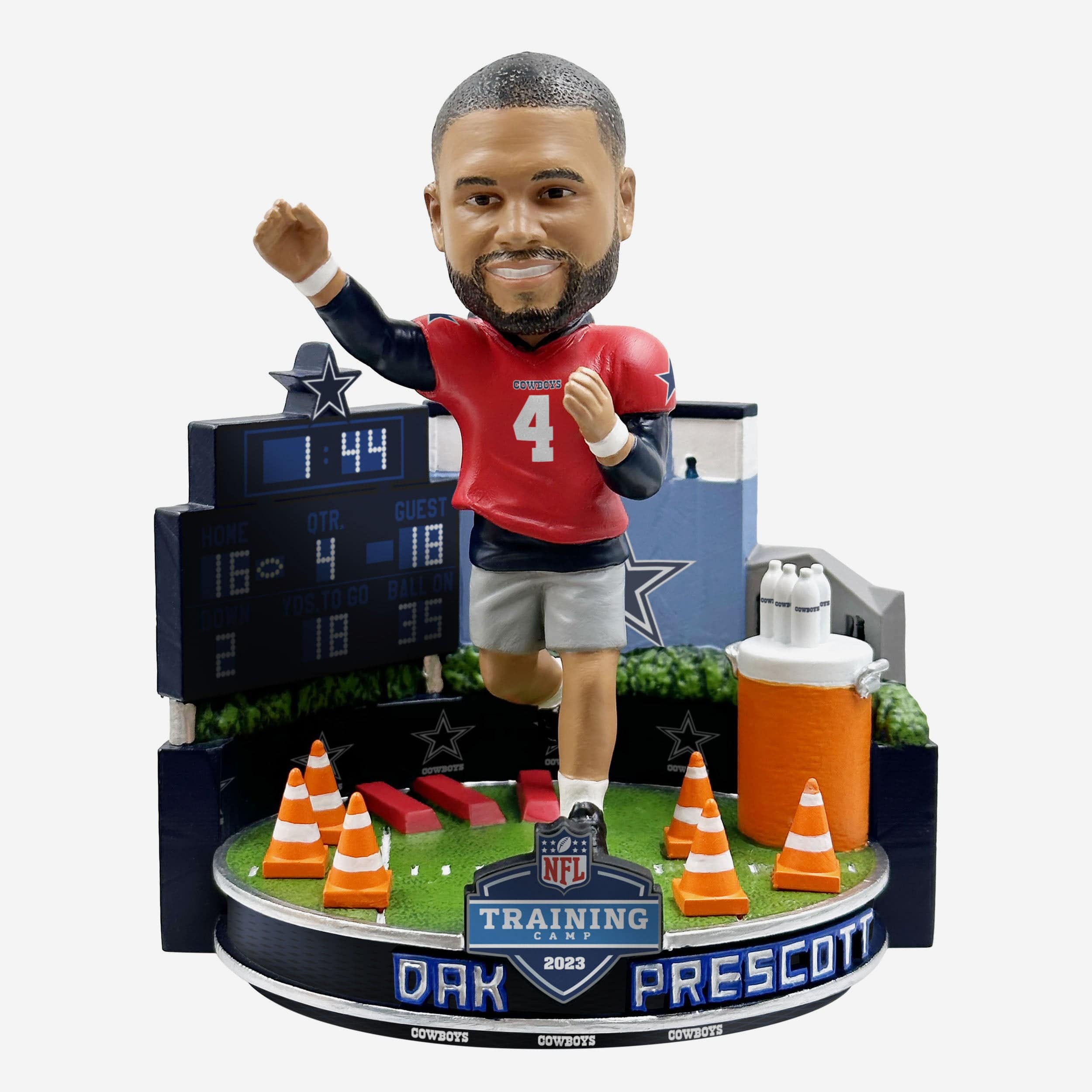 Dak Prescott Dallas Cowboys 2023 Training Camp Mini Bobblehead Scene FOCO